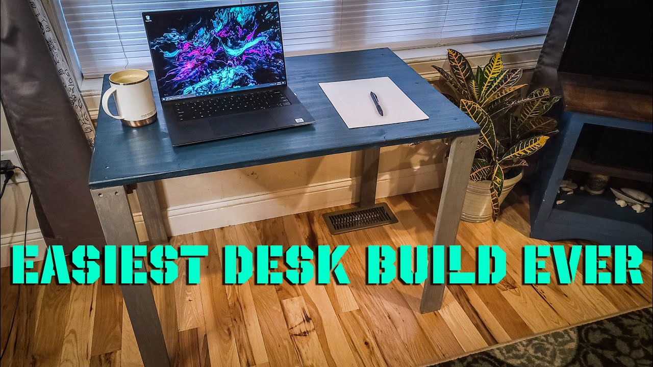 The EASIEST DIY Desk Anyone Can Build (and CHEAP) - YouTube