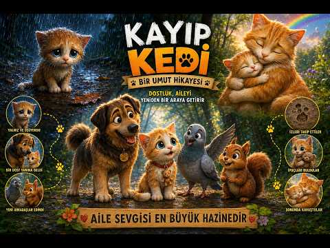 🐱 Yağmurda Kaybolan Yavru Kedi Annesini Bulabilecek mi? The Cutest Kitten Adventure Ever! #Animation