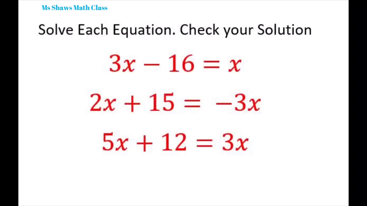 How To Check An Equation Sellsense23