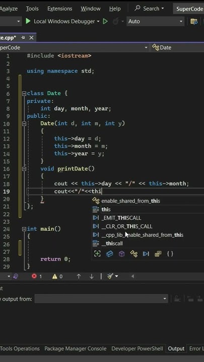 Date class in C++ part 2 - YouTube