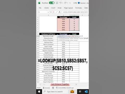LOOKUP Function in Excel | Excel Tricks | Lets Enhance Together #excel #shorts #trending - YouTube