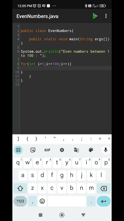 Even numbers | W.A.P to print a Even numbers using java | Java programming - YouTube