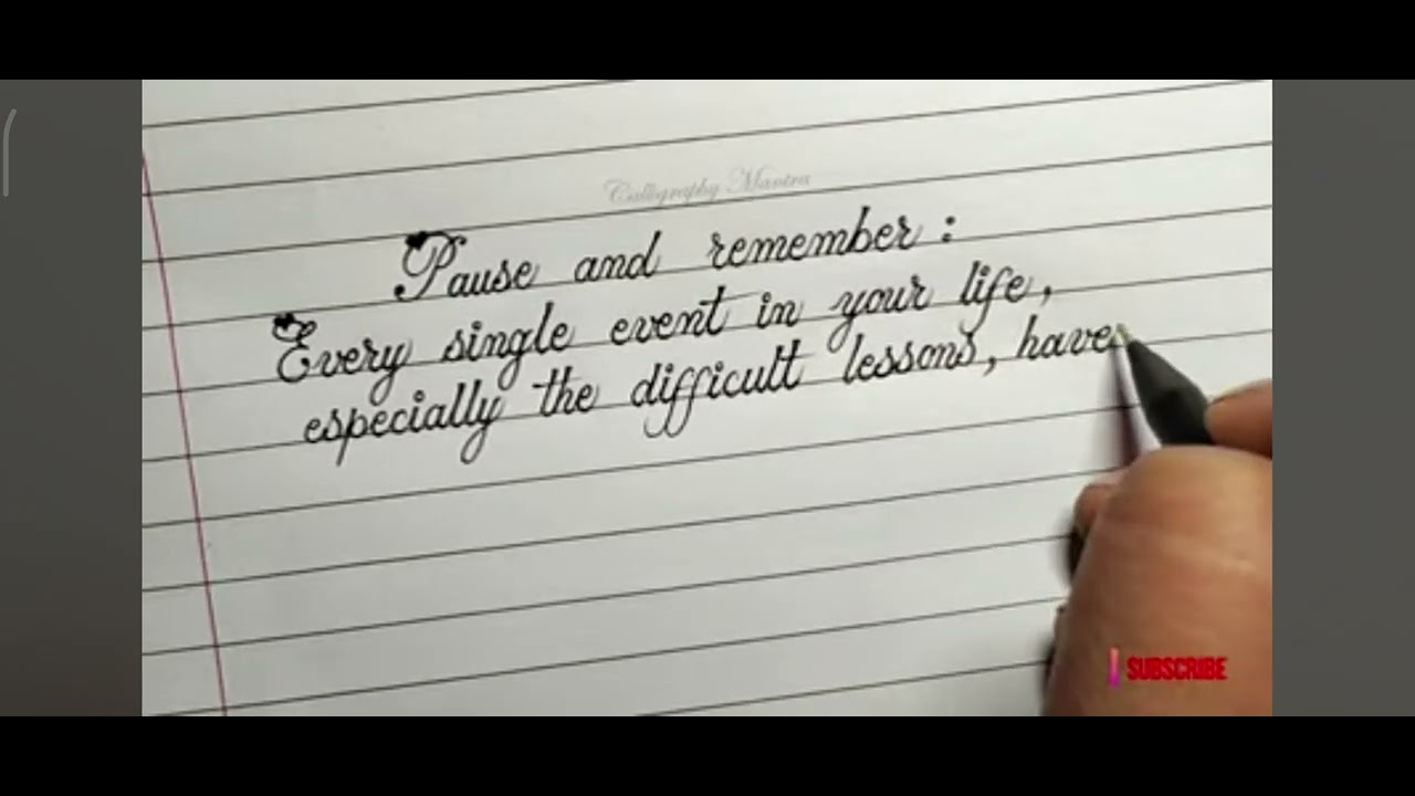 English ko beautiful handwriting @! - YouTube