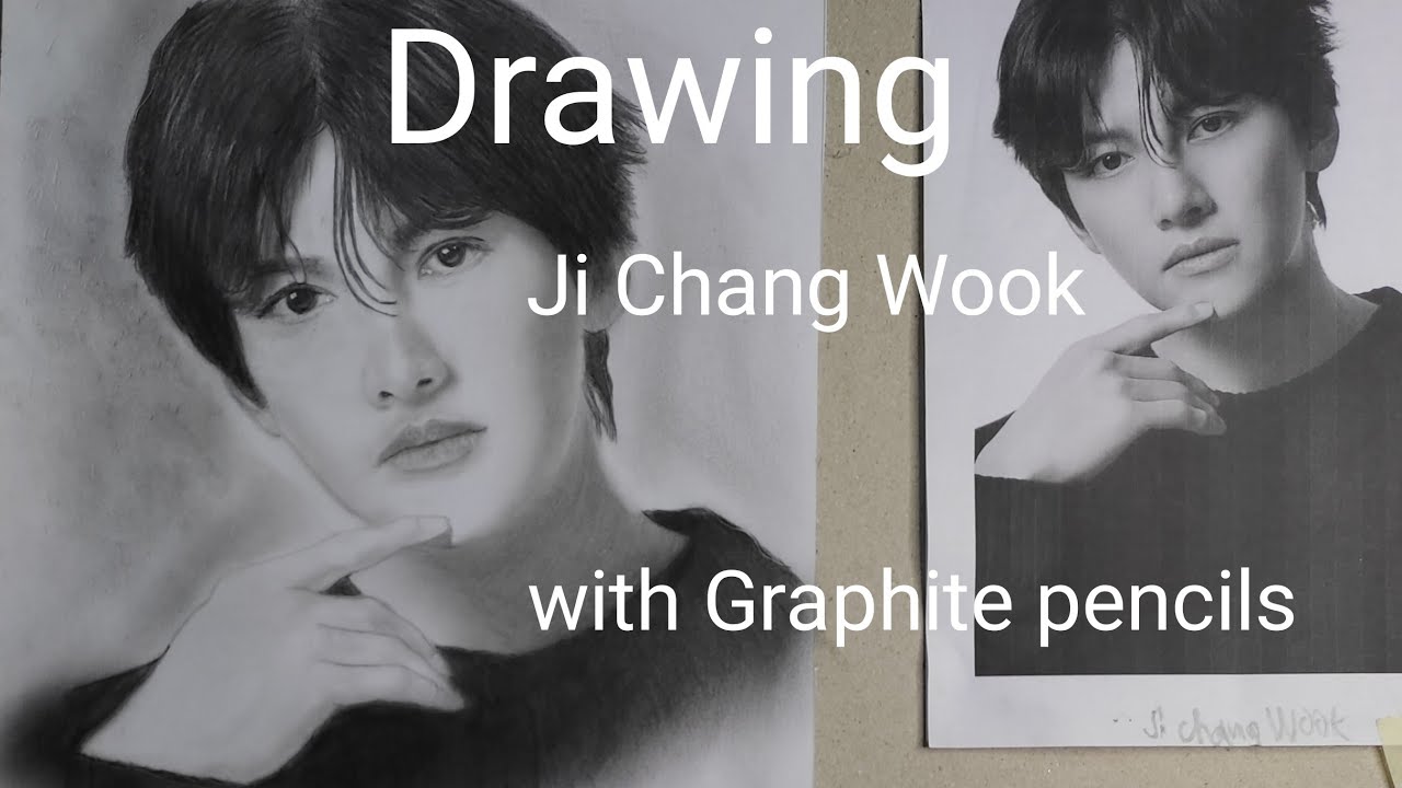 Drawing Ji Chang Wook with Graphite pencils//timelapse # ...