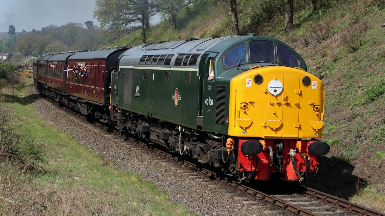 Class 40 106 'Atlantic Conveyor' Severn Valley Railway 20/04/19 - YouTube