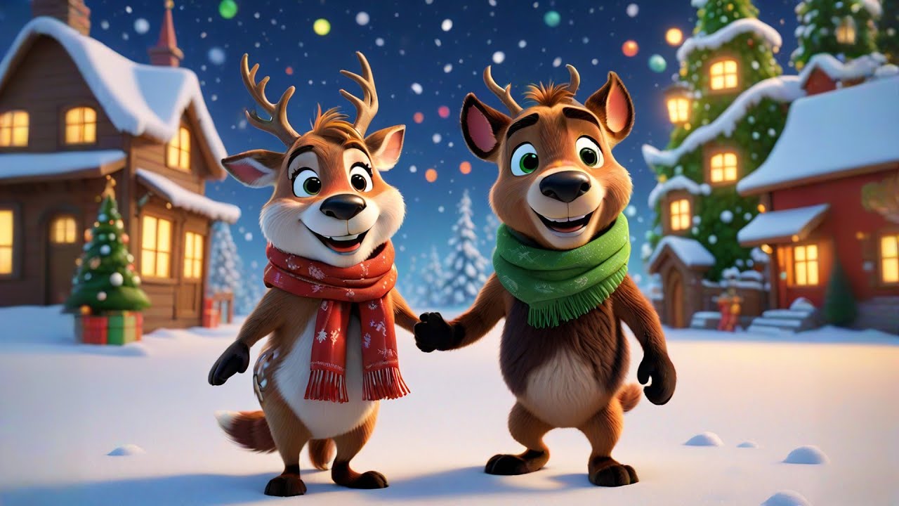 Three Little Reindeer Slide in the Snow + More Nursery Rhymes & Kids ...
