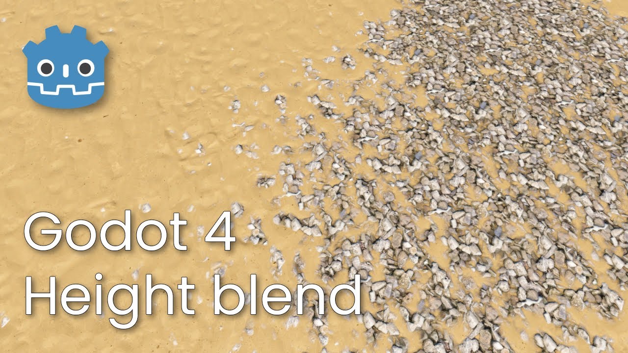 How to make a Height Blend material in Godot 4 - YouTube