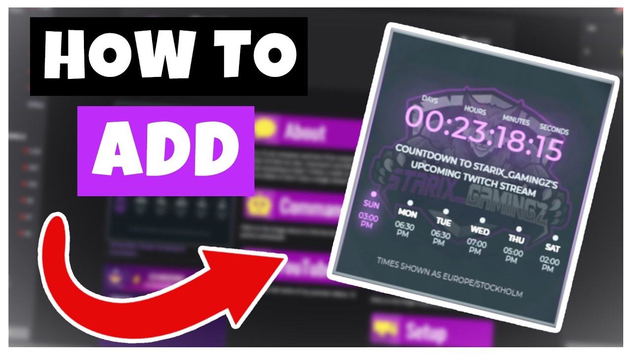 HOW TO Add A Twitch STREAM SCHEDULE Using Twitch EXTENSIONS 2021/2022 ...
