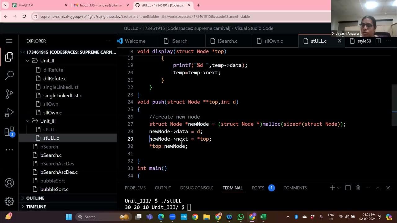 Push & Display - Stacks Using Linked Lists - YouTube
