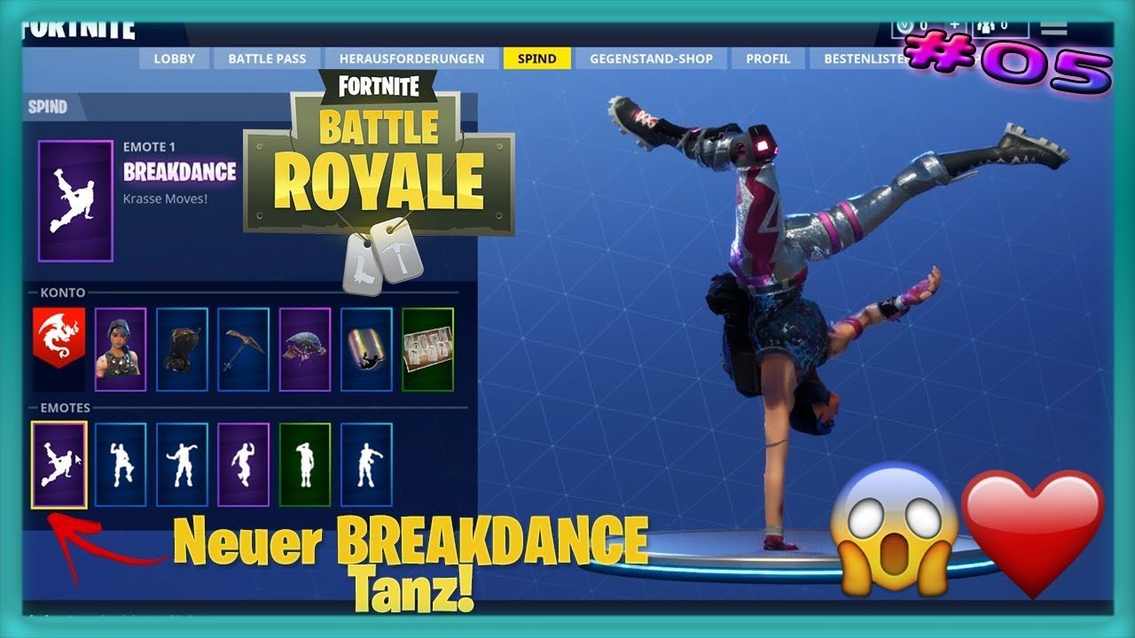 Neuer BREAKDANCE Tanz in Fortnite! [ Fortnite ] #05 - YouTube