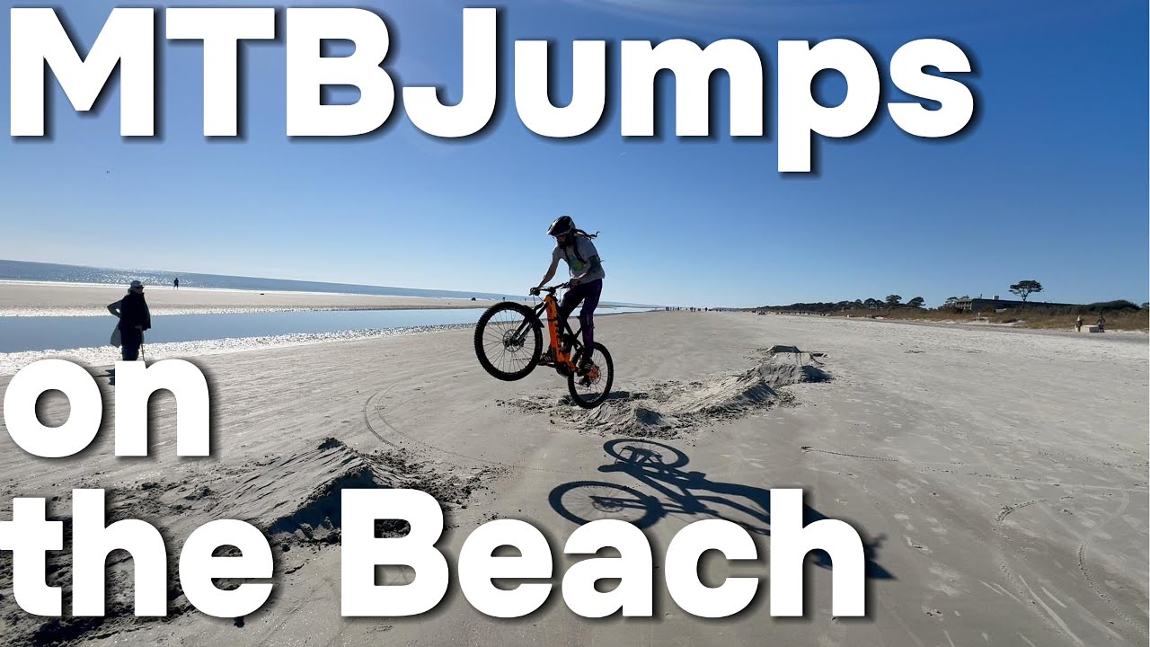 MTB jumps ON the BEACH!! Never Been Done - YouTube