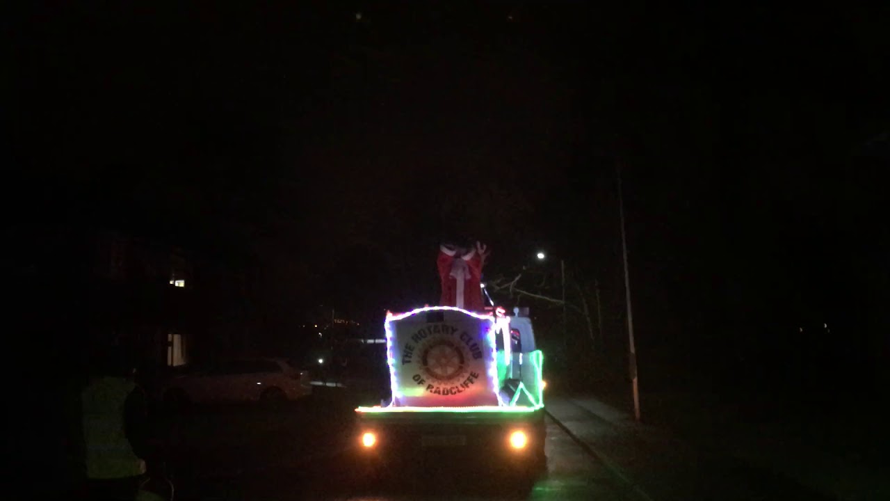 Radcliffe Rotary Santa's Sleigh 2017 - YouTube