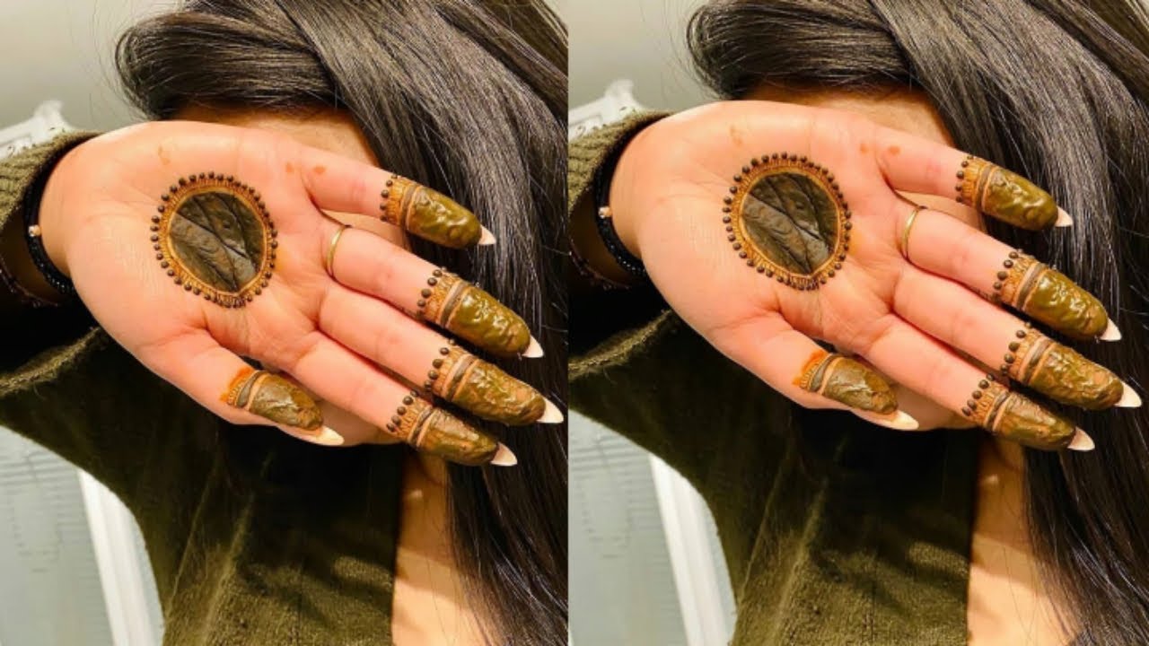 SIMPLE GOL TIKKI MEHNDI DESIGNS FOR HANDS || EASY GOLL TIKKI MEHNDI ...