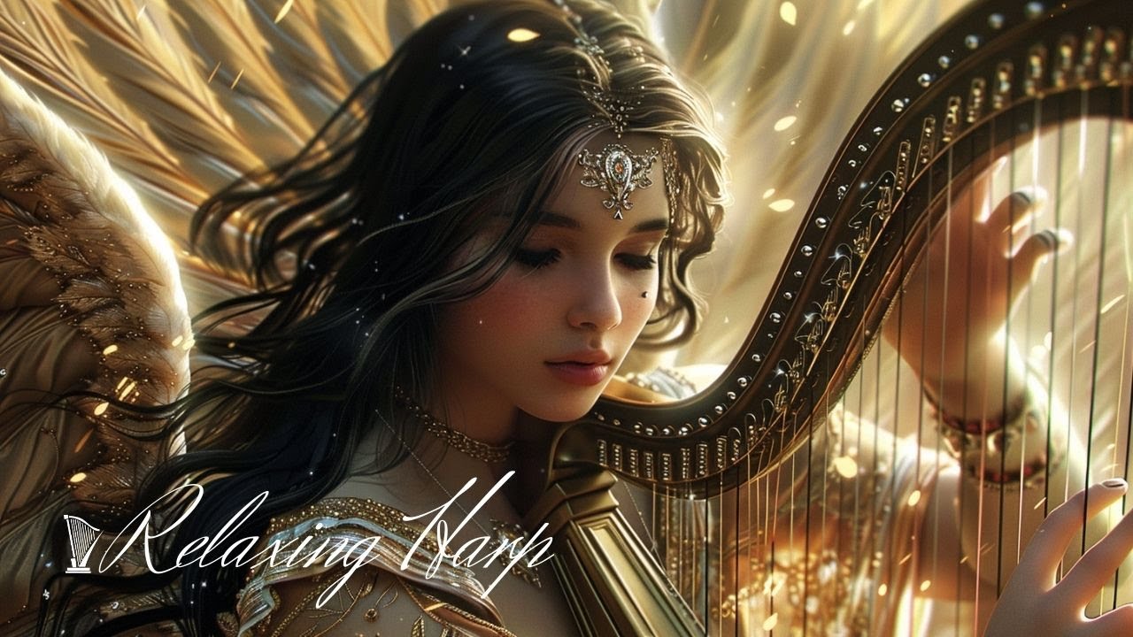 Angelic Harp Harmonies 🎶 Relaxing Harp Music for Meditation, Healing ...