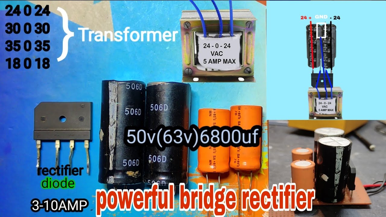 Bridge rectifier diode//12 0 12 to 45 0 45 Dc power supply //🔥Used All ...