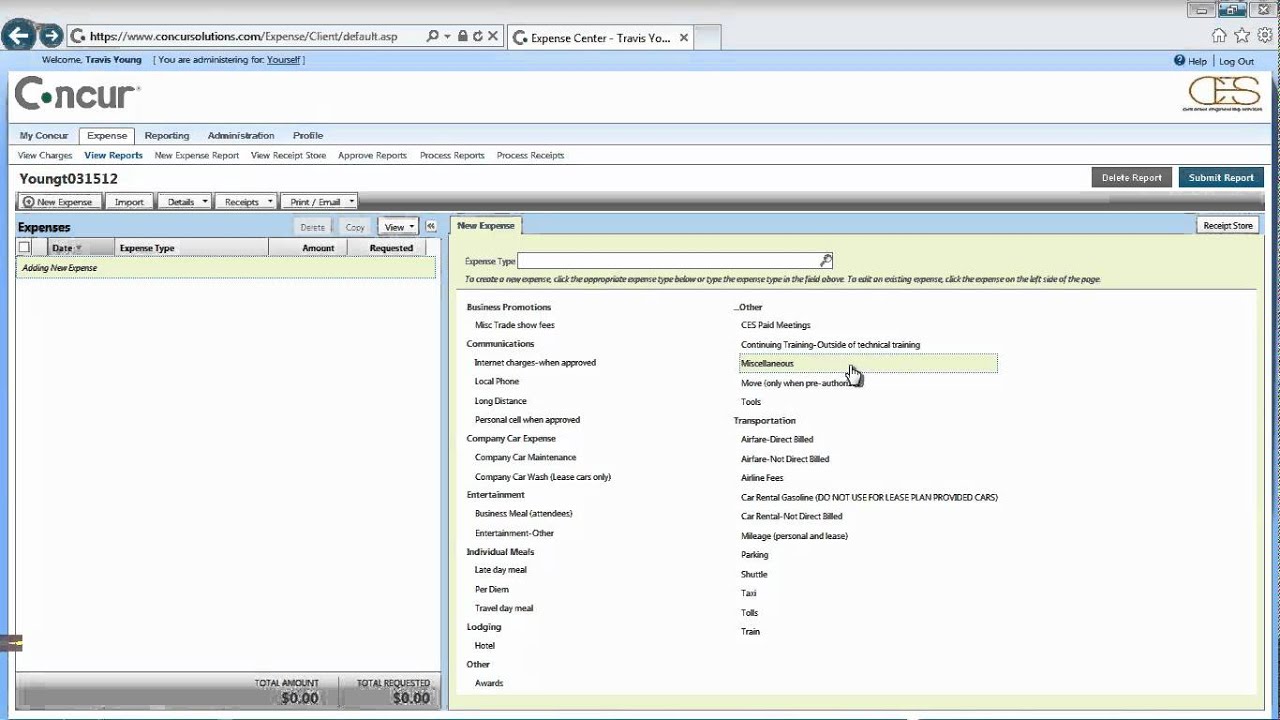Concur Expense Training Part 2 - YouTube