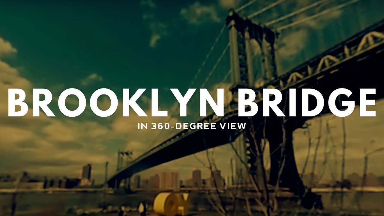 Helicopter hovering over the Brooklyn Bridge in 360 degree video - YouTube