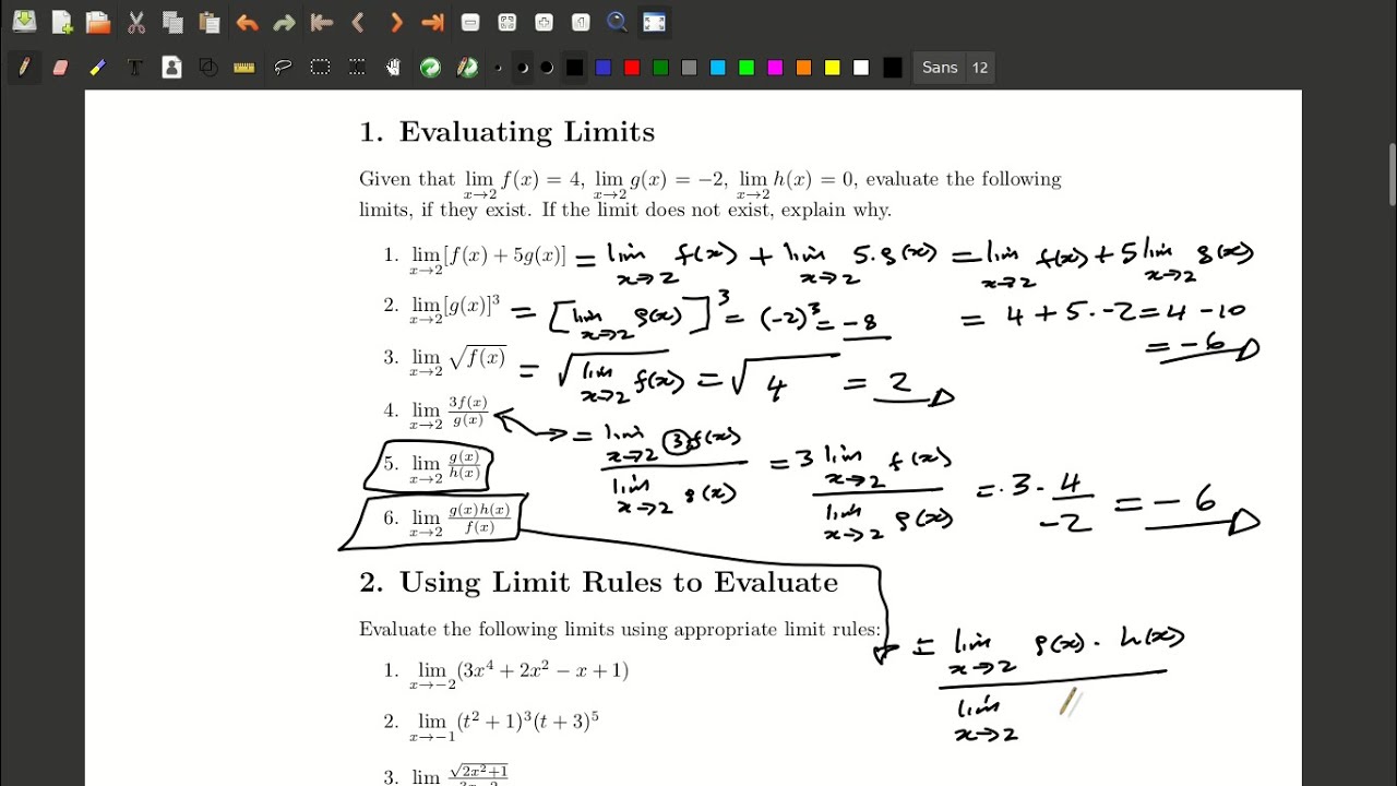 MAT 1S1 Lecture 29 Rules for Limits - YouTube