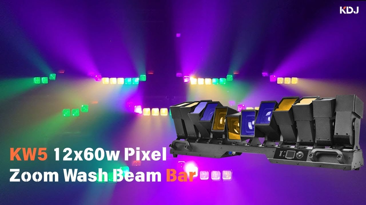 KW5 12x60w Zoom Pixel Beam Bar Moving Head Wash Light - YouTube