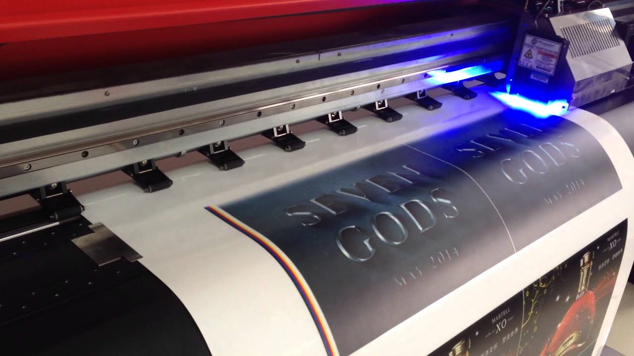 SinoColor UV Inkjet Printer UV-740 - YouTube