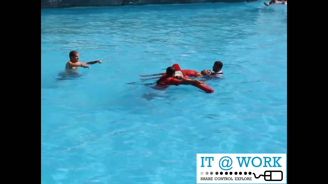 Lifeguards at Ice Land Water Park rescue techniques - YouTube