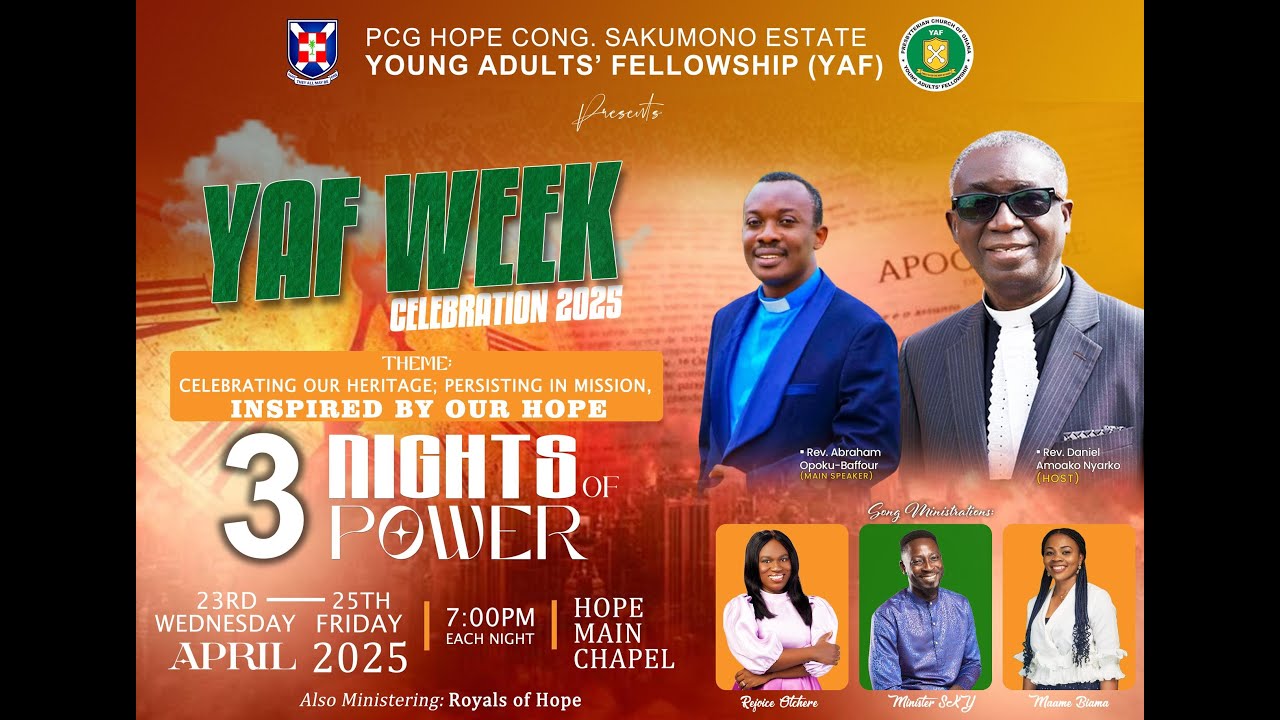 Young Adult Fellowship (YAF) Week Celebration - 23rd March 2025 - YouTube