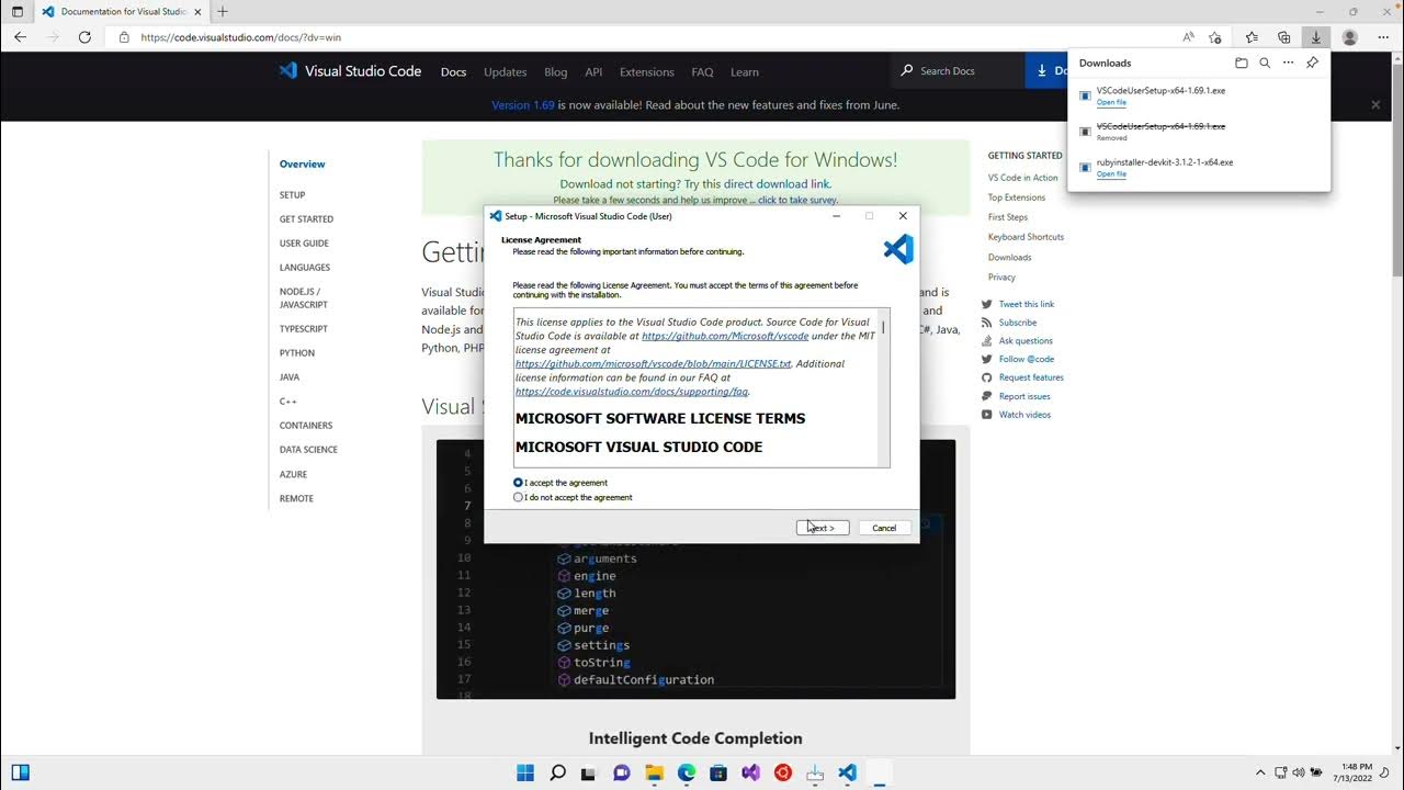 Learn to Code with Ruby V2 - 01 - Introduction & Installation - 13 - Windows Install VSCode ...