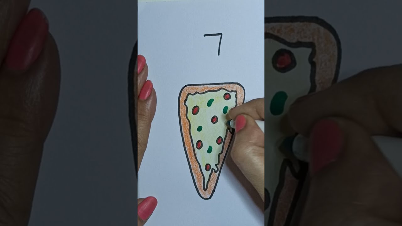 Number Drawing/number drawing with number 7/how to draw number drawing ...