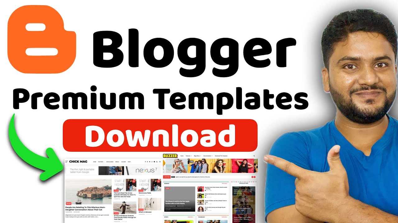How to Download Blogger Premium Templates - YouTube