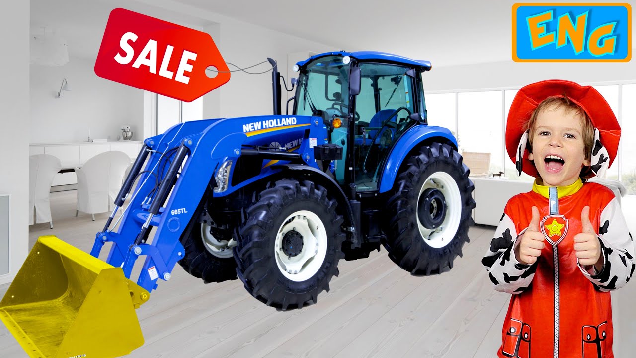 Bought a new blue tractor for kids - YouTube