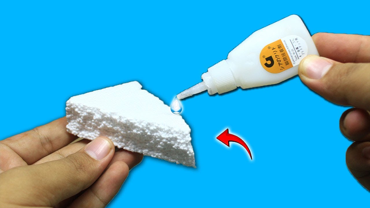 Super Glue and Styrofoam! Pour Glue on Styrofoam and Be Amazed by the ...