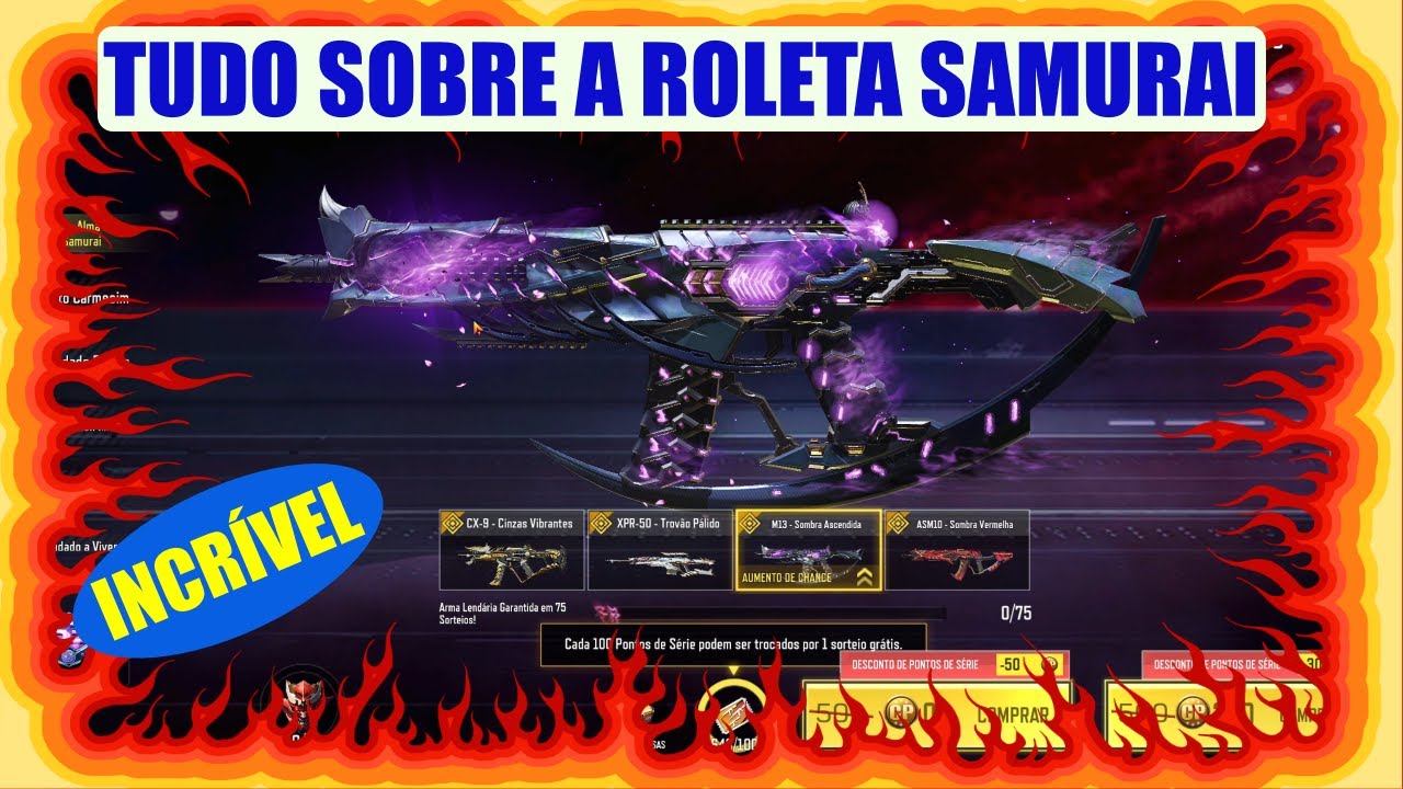 4 ARMAS LENDÁRIAS - EVENTO SÉRIE ALMA DE SAMURAI COMO OBTER COD MOBILE ...