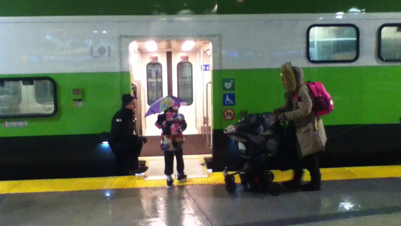 Barrie go train at Downsview park go train station northbound to Barrie ...