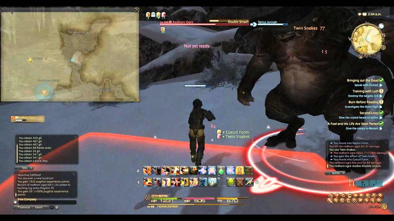 Final Fantasy XIV: A Realm Reborn - Monk Level 39 Rotation - YouTube