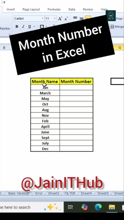 Quick Excel Trick: Convert Month Names to Numbers - YouTube