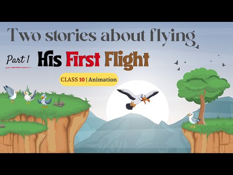 His First Flight class 10 |  Two stories about flying class 10 his first flight animation | Part 1