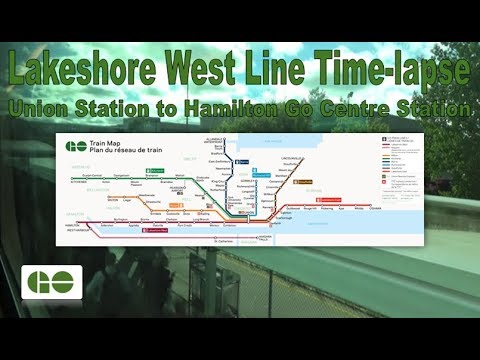 GO Transit - Lakeshore West Line Time-lapse (Union Station to Hamilton ...