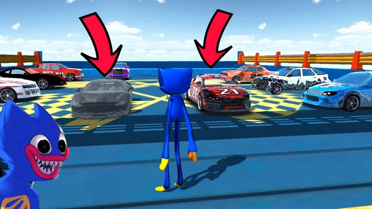 Which Car To Choose For The Star Race? Poppy Playtime Car Stunt - YouTube