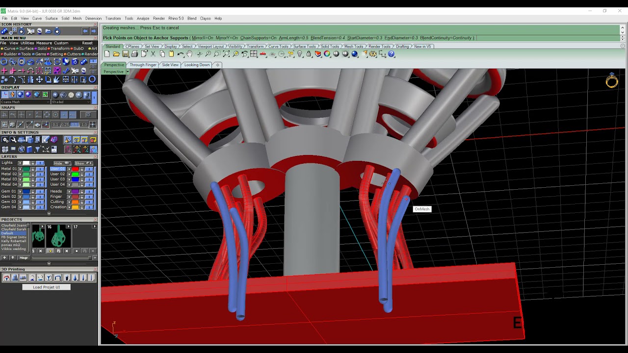 Matrix V9 3d printing tools, mesh repair asiga composer - YouTube
