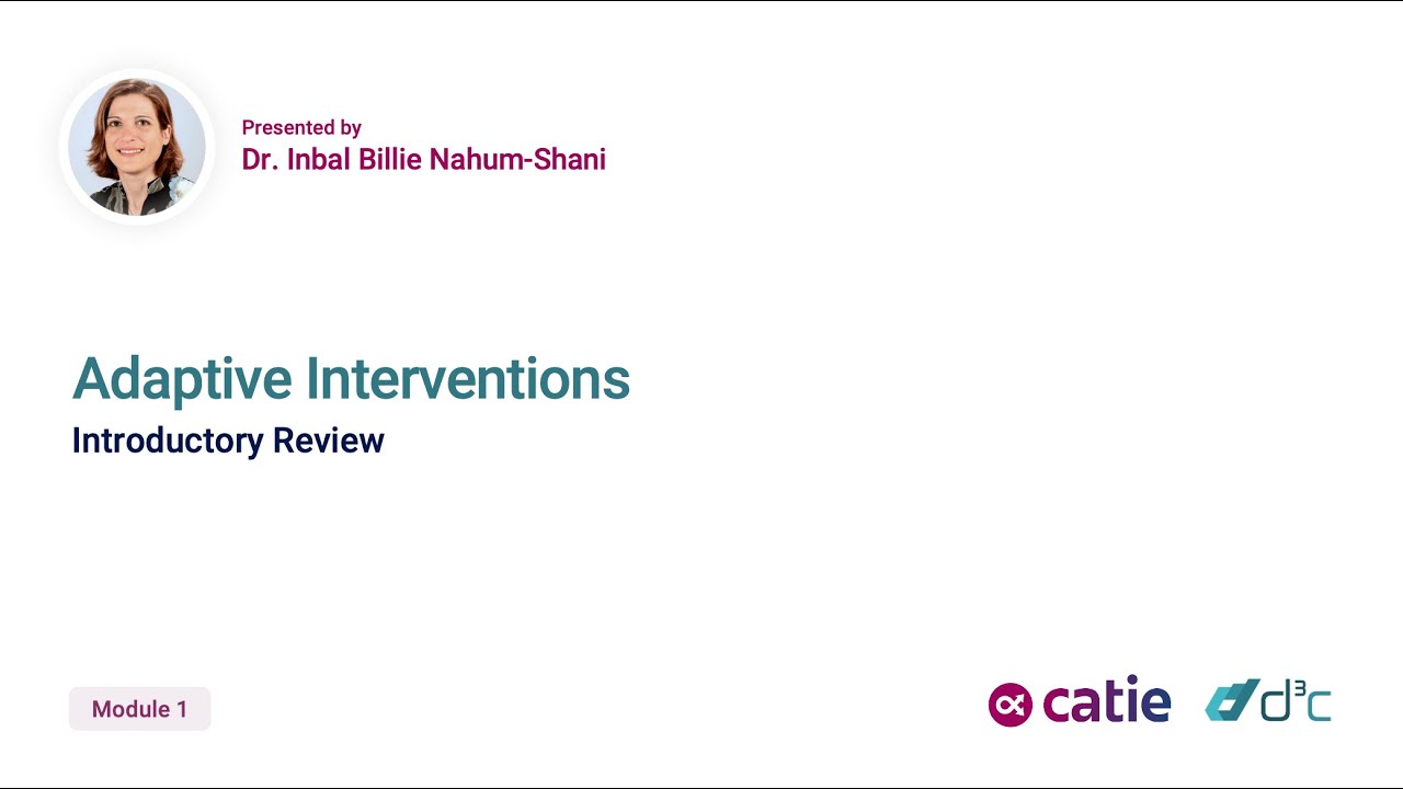 Module 1: Adaptive Interventions - YouTube