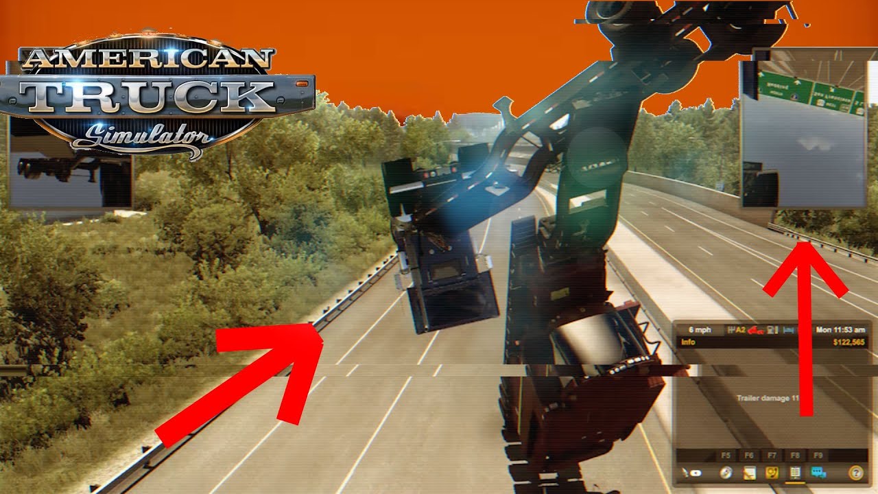 American Truck Simulator Greatest crash and cutting up. - YouTube
