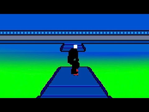 Wing Gaster does a sick skateboard trick over the core (he misses ...