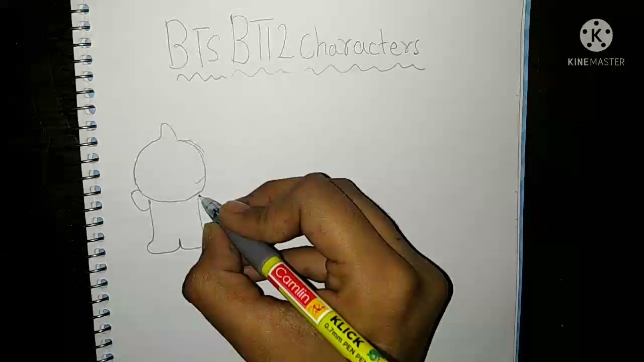 BTS BT12 characters drawing - YouTube