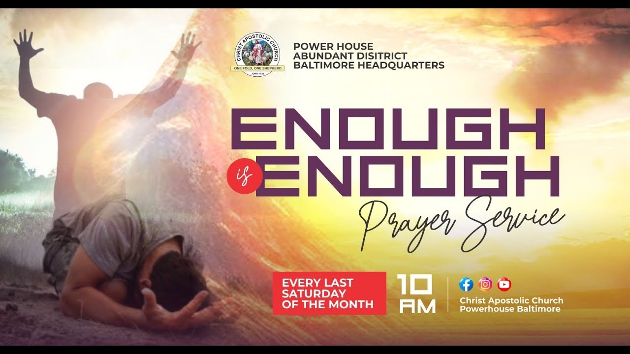 COVENANT DAY OF ENOUGH IS ENOUGH PRAYER SERVICE - YouTube