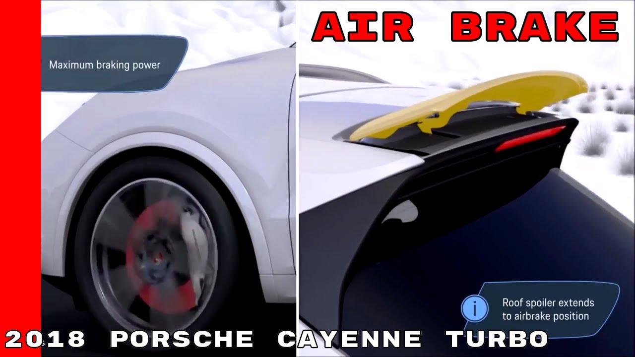 2018 Porsche Cayenne Turbo Air Brake & Aerodynamics - YouTube