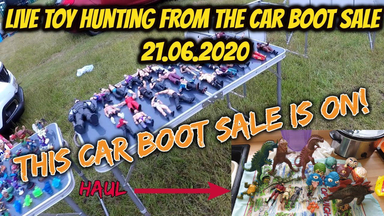 Toy hunting LIVE from the wet CAR BOOT SALE. Another crazy retro 80s ...