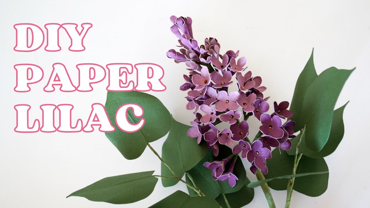 How to Make Realistic Paper Lilacs | Flower Template Tutorial - YouTube