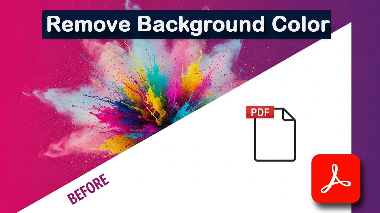 How to remove background color of PDF Document in Adobe Acrobat Pro DC ...
