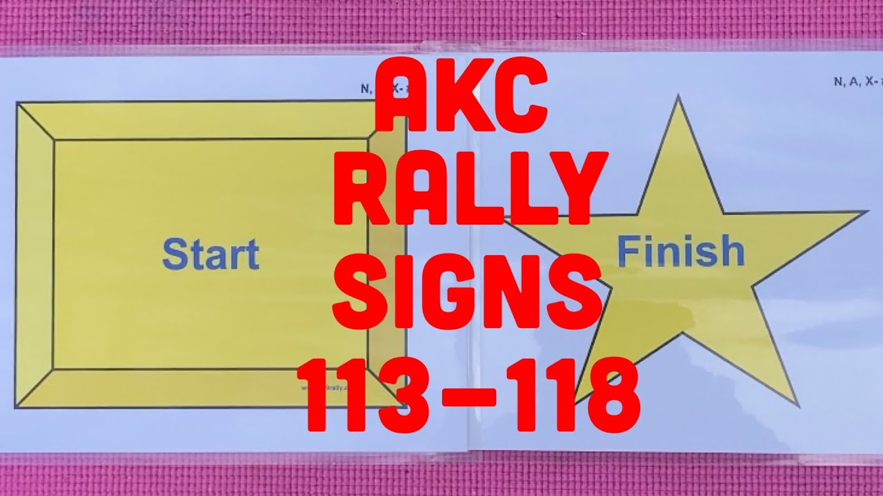 AKC Rally Advance Signs 113-118 Explained and Demoed - YouTube