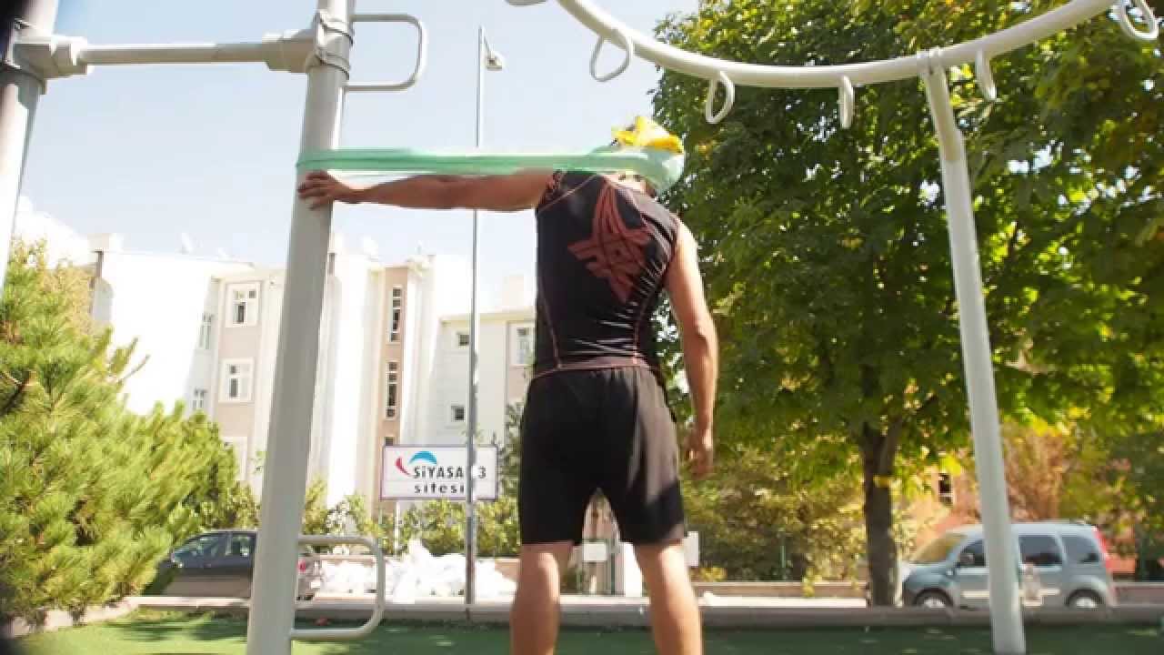 resistance band neck and back workout 2 - YouTube